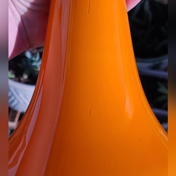 Art | Vintage Long Neck Cased Orange Raymor Glass Decanter Bottle Italy ...